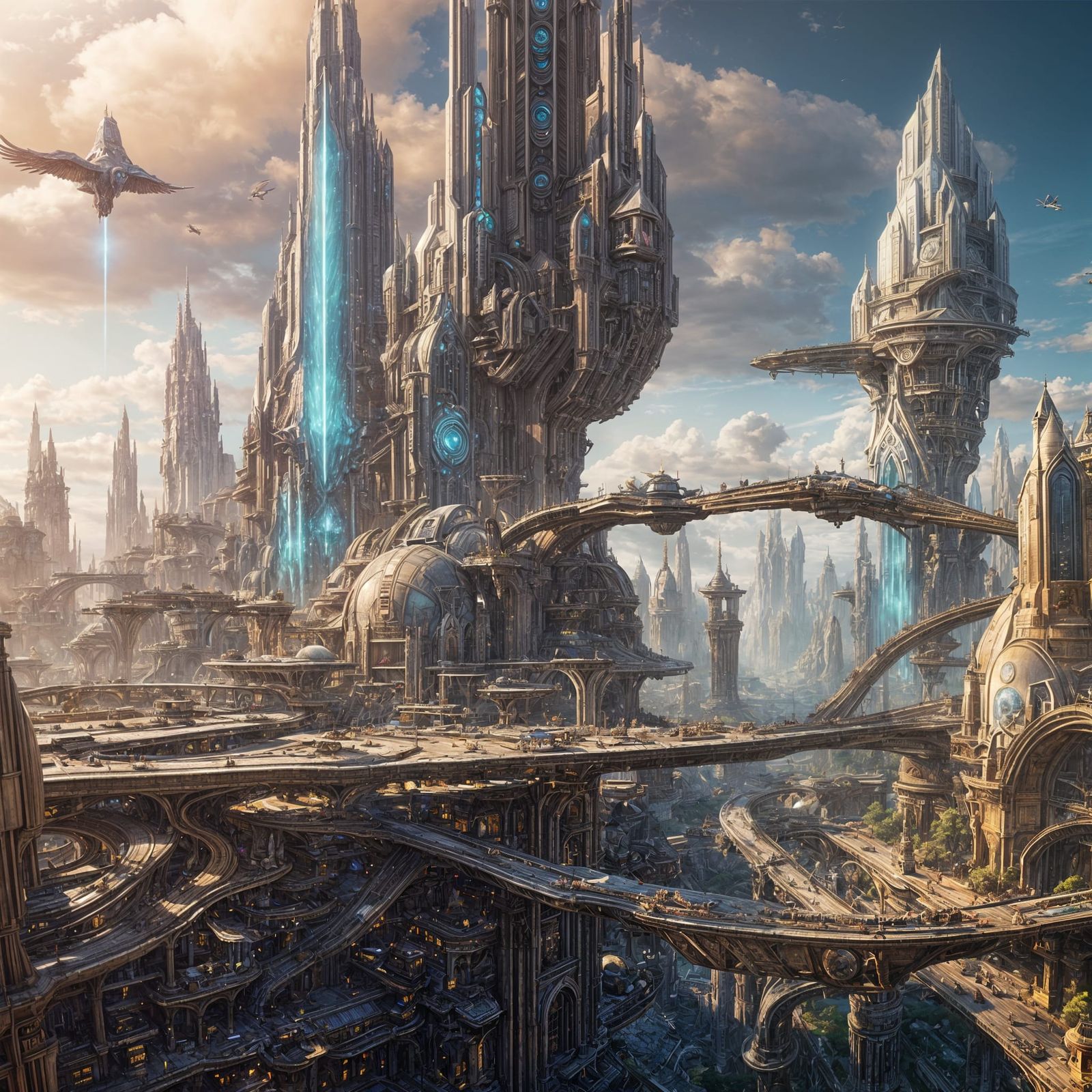Futuristic City - Surreal City of Tomorrow Takes Flight in ...