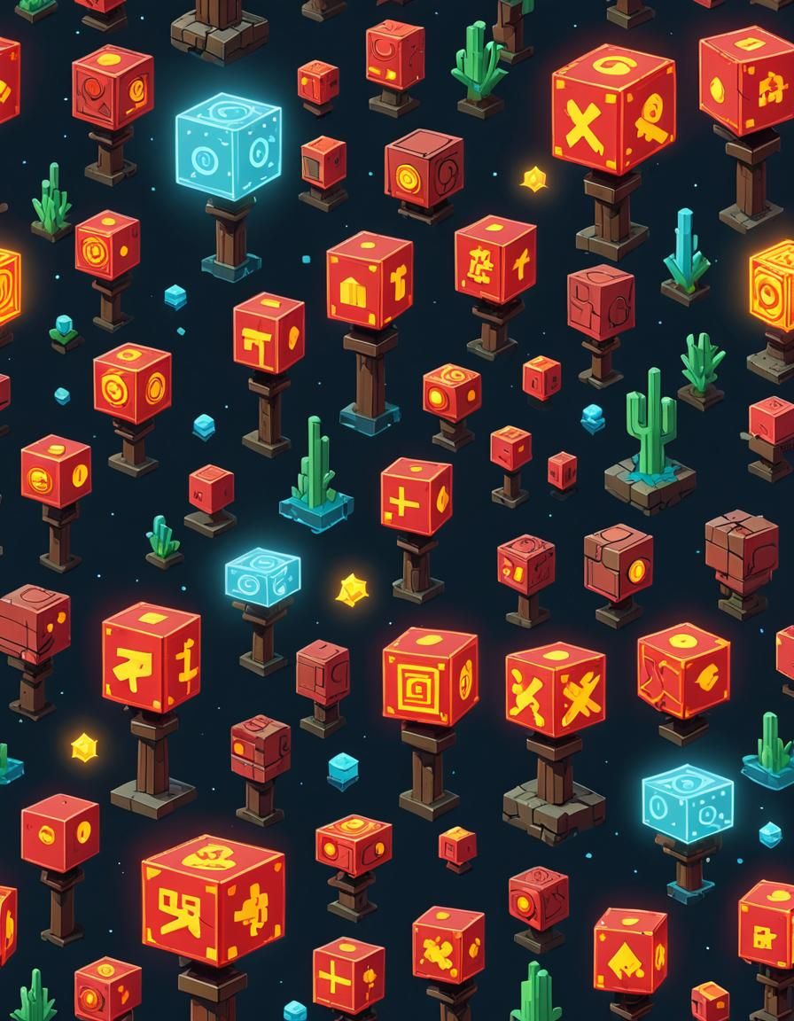 3D pixels - AI Generated Artwork - NightCafe Creator