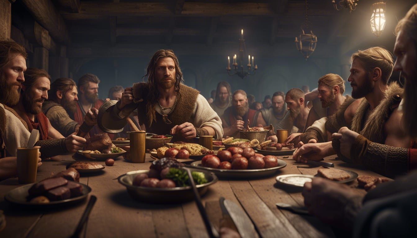 he Last Supper depicts Jesus Christ as Viking, sharing a meal with ...