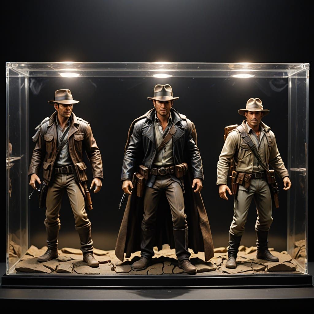 Hyper-Realistic Puppets of Indiana Jones, Lara Cro... - AI Art
