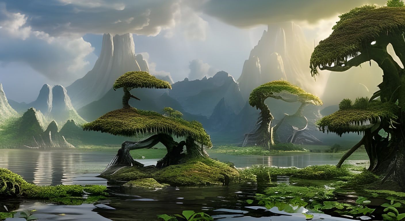 Odd Primordial World - AI Generated Artwork - NightCafe Creator