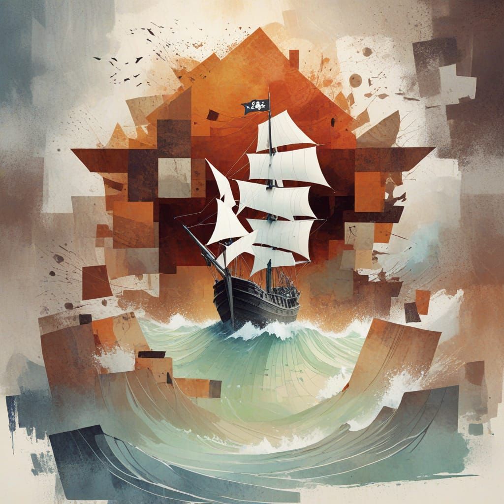 Detailed Squares made by dabbing thick paint with square-sponges to ...