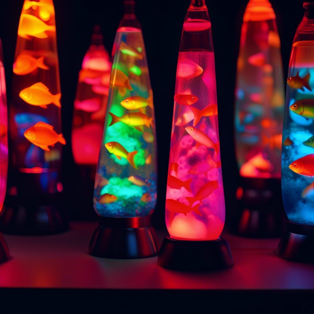 a lava lamps Aquarium - AI Generated Artwork - NightCafe Creator