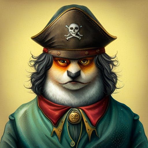 Smirking Furry Pirate Penguin - AI Generated Artwork - NightCafe Creator