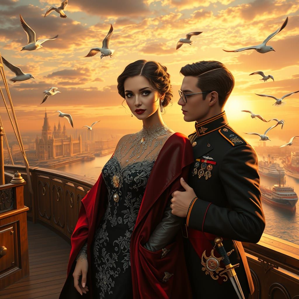 Back to the USSR - Elegant Soviet Commissar on Zeppelin Air...