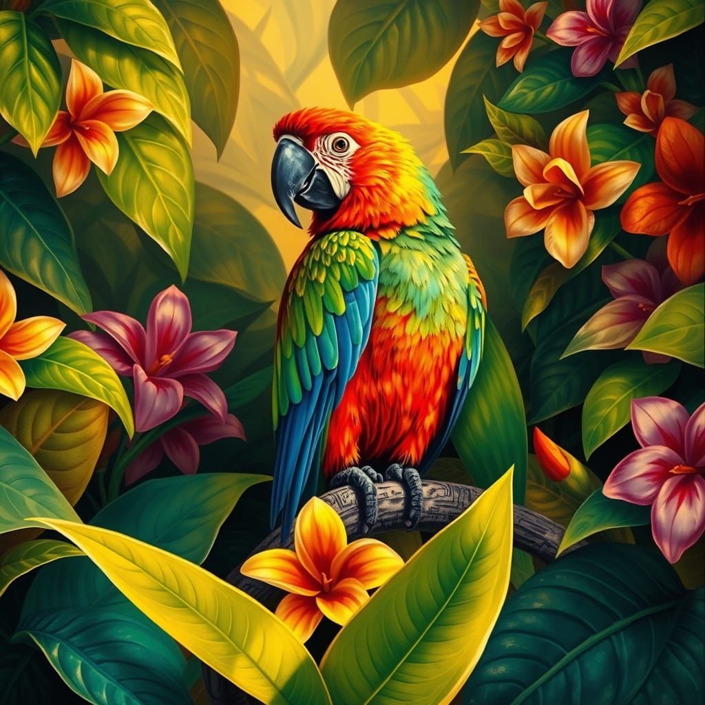 Tropic harmony papegaai 😀😀🤗 - Vibrant Tropical Parrot in ...