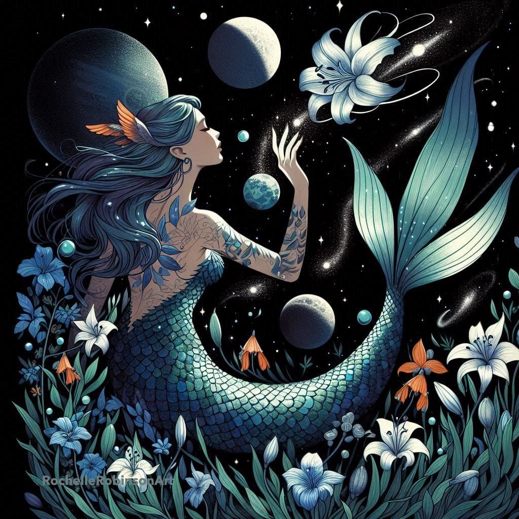 Fantasy Space Mermaid - AI Generated Artwork - NightCafe Creator