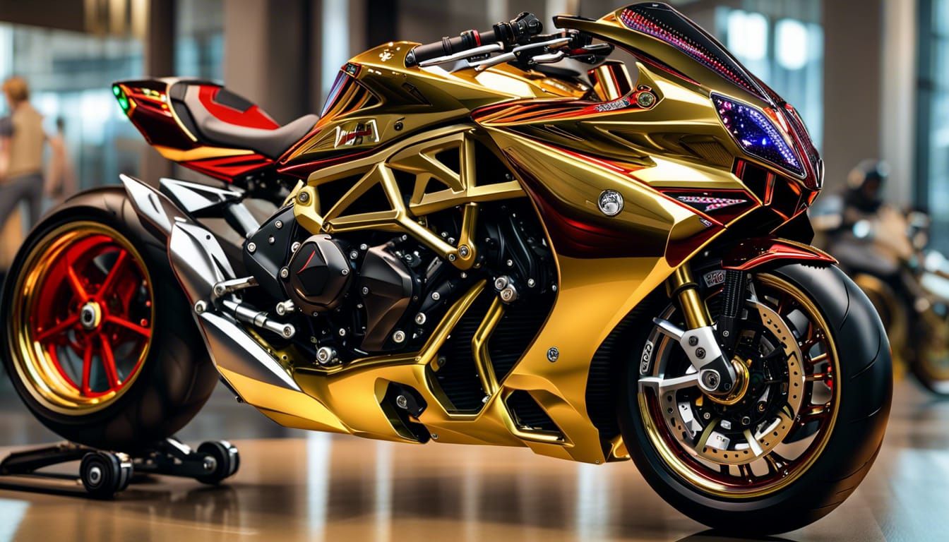 intricately detailed multicolor MV Agusta Brutale 1000 Serie Oro ...
