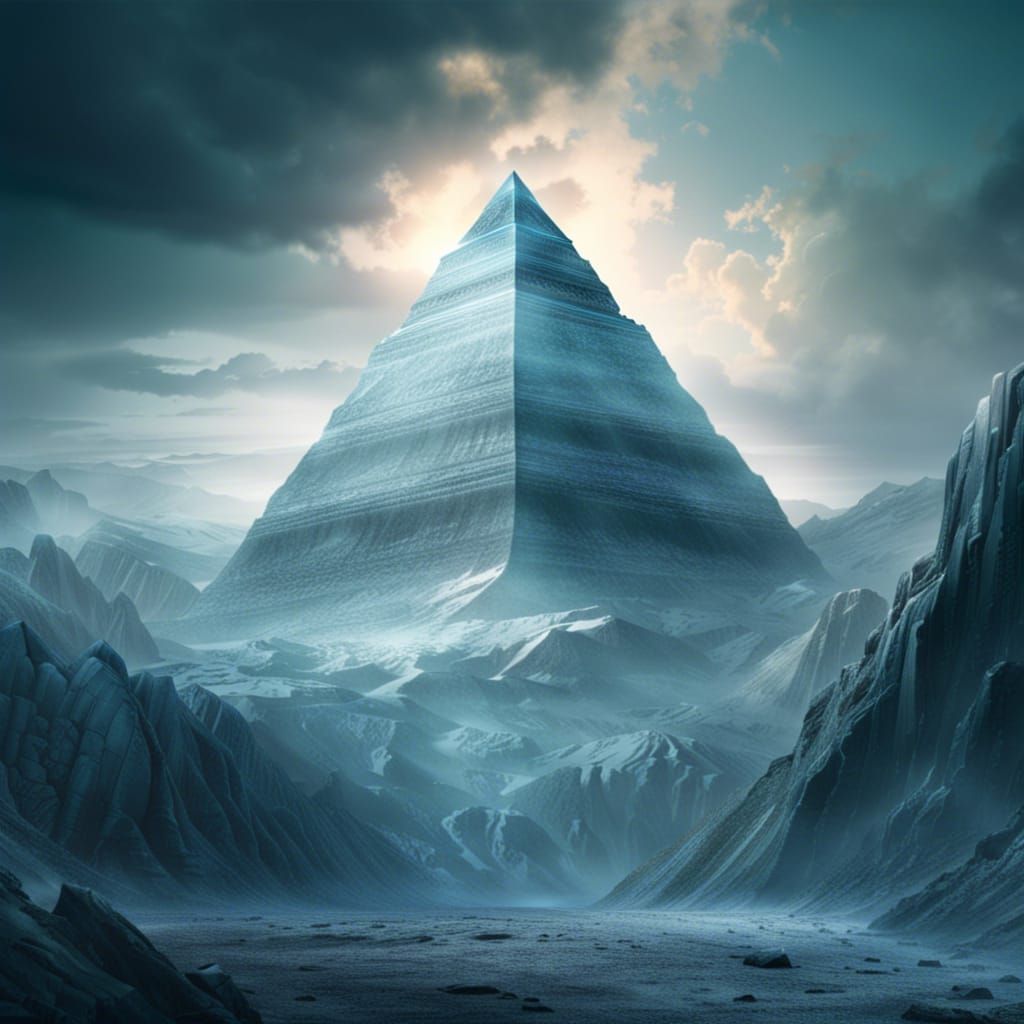large glacial pyramid - AI Generated Artwork - NightCafe Creator