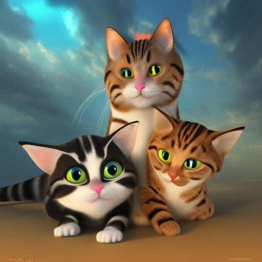 Awkward meow - AI Generated Artwork - NightCafe Creator