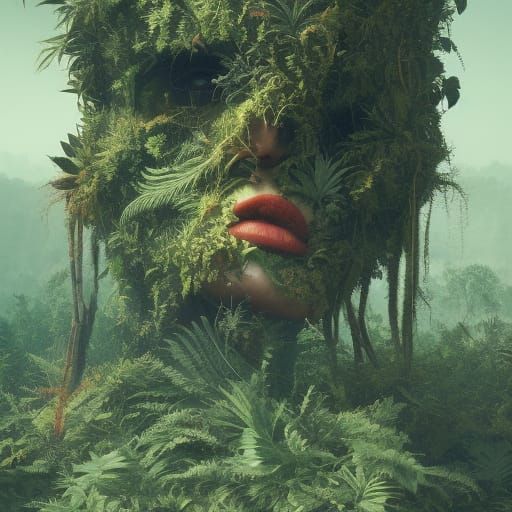 Portrait of marijuana jungle - AI Generated Artwork - NightCafe Creator