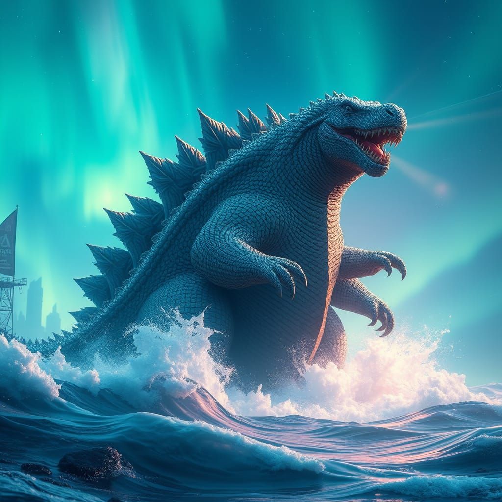 Godzilla fused with a megladon - Mystical Ocean Beast Emerge...