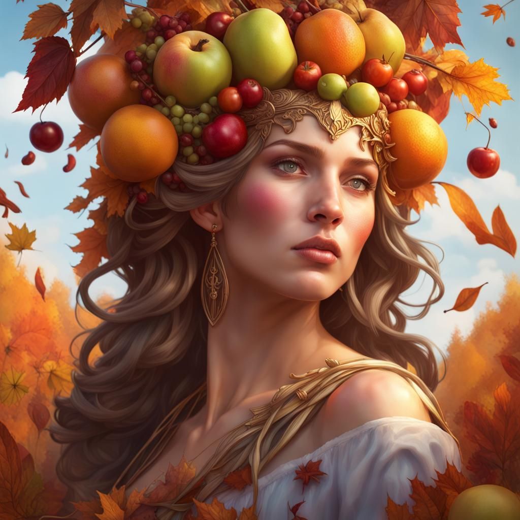 Mabon harvest as a goddess - AI Generated Artwork - NightCafe Creator