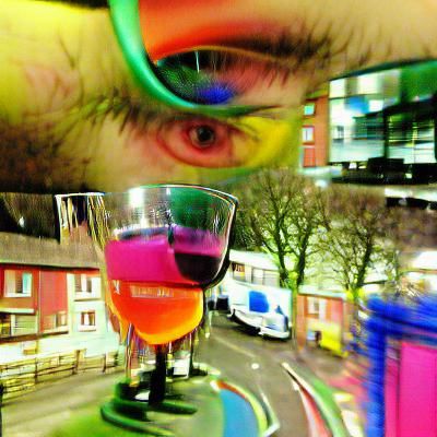 Drunk Vision colourful - AI Generated Artwork - NightCafe Creator