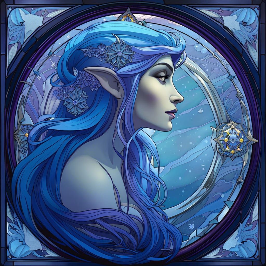 Frost Troll art nouveau - AI Generated Artwork - NightCafe Creator
