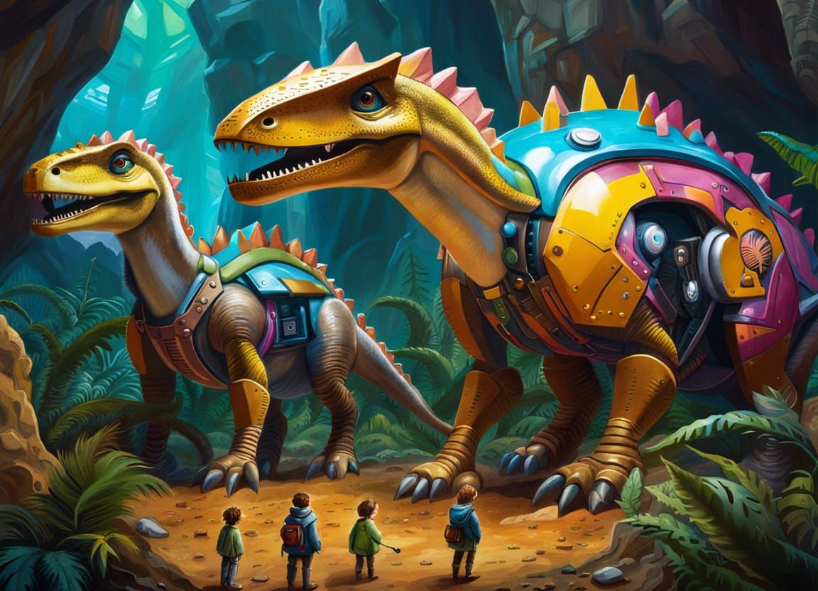 Pet Robot Dinosaurs - AI Generated Artwork - NightCafe Creator