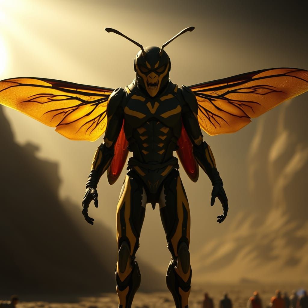Human wasp - Epic Sci-Fi Hero in Wasp Armor