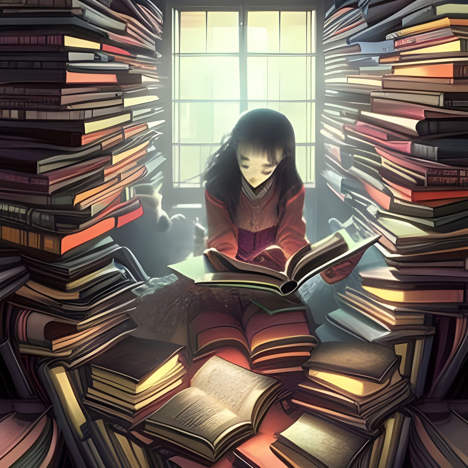 So many books, so little time - Colorful Books in Refrigerat...