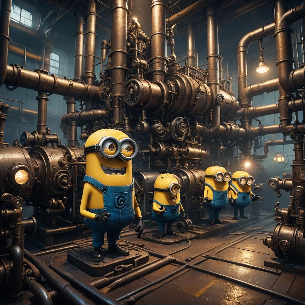 minions - Ethereal Minion Portrait in Unrealistic Laboratory...