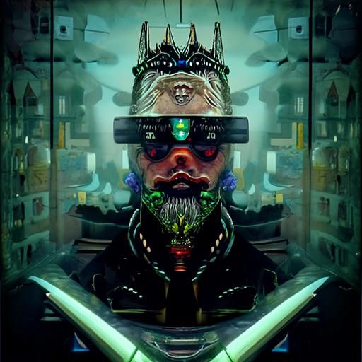 Cyber-King Arthur - AI Generated Artwork - NightCafe Creator