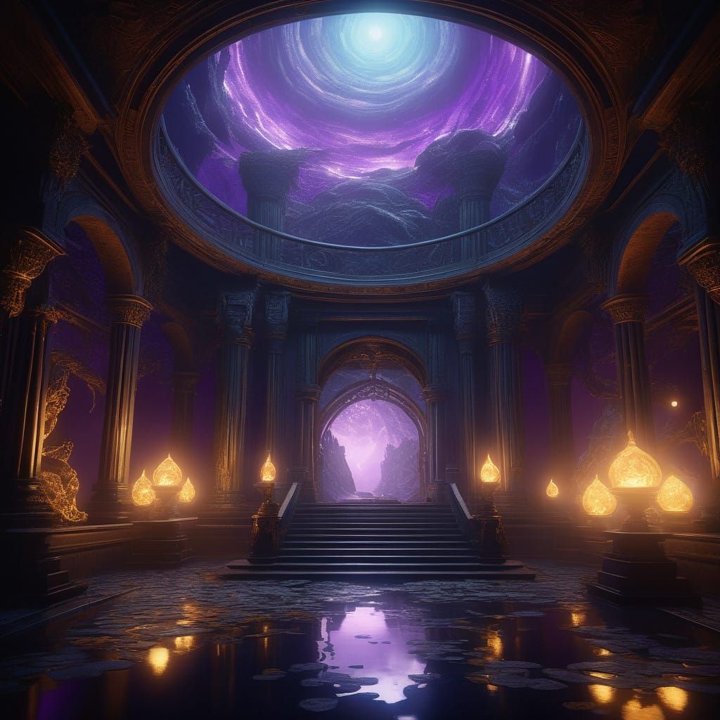 Echoes of eternity - Mystical Being in an Eternal, Swirling...