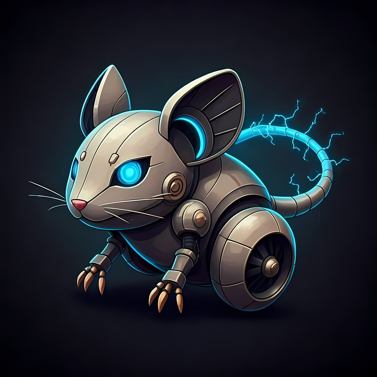 Fakemon: Rodenzap - Cyberpunk-Style Electric Steel Fakemon