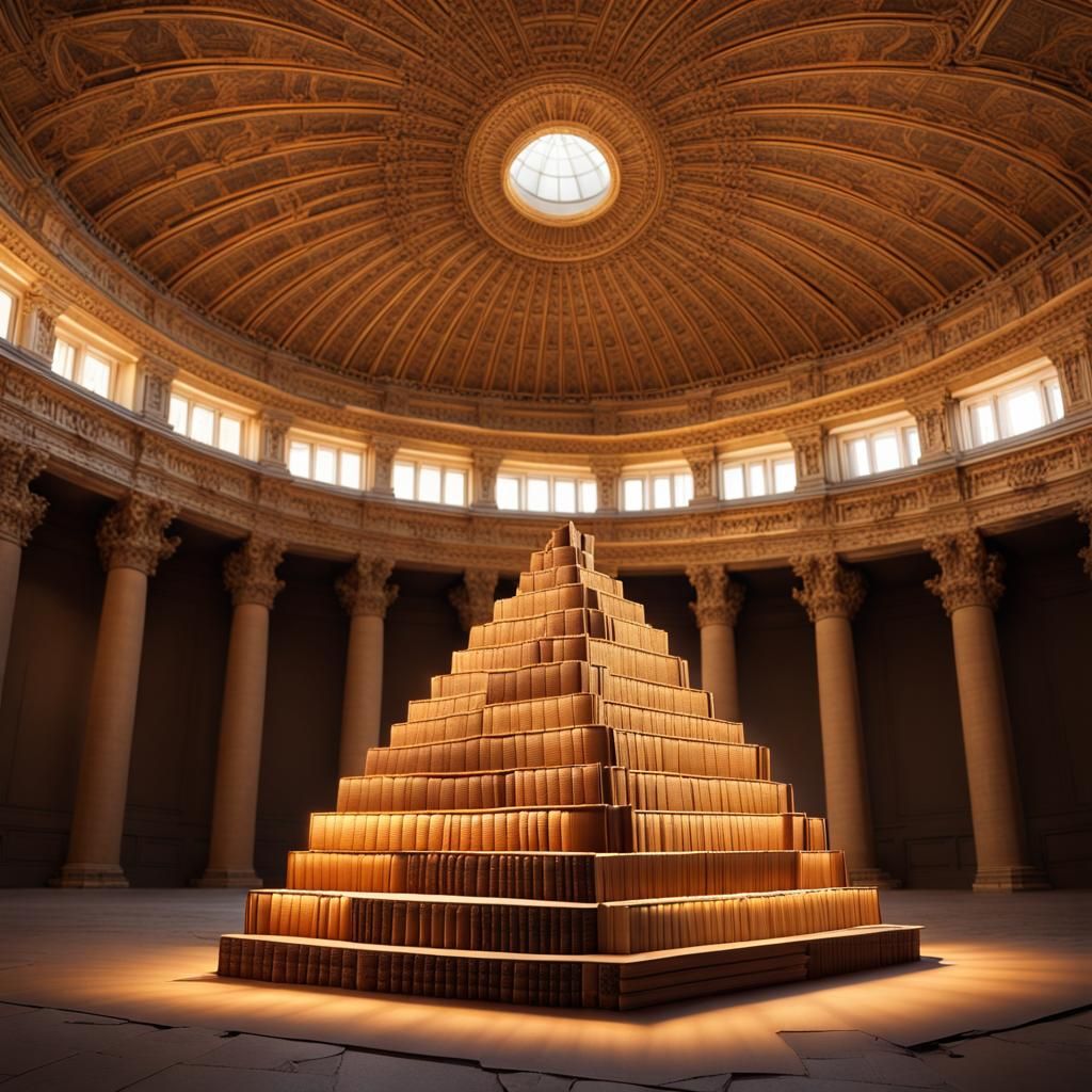 Another Book Pyramid - AI Generated Artwork - NightCafe Creator