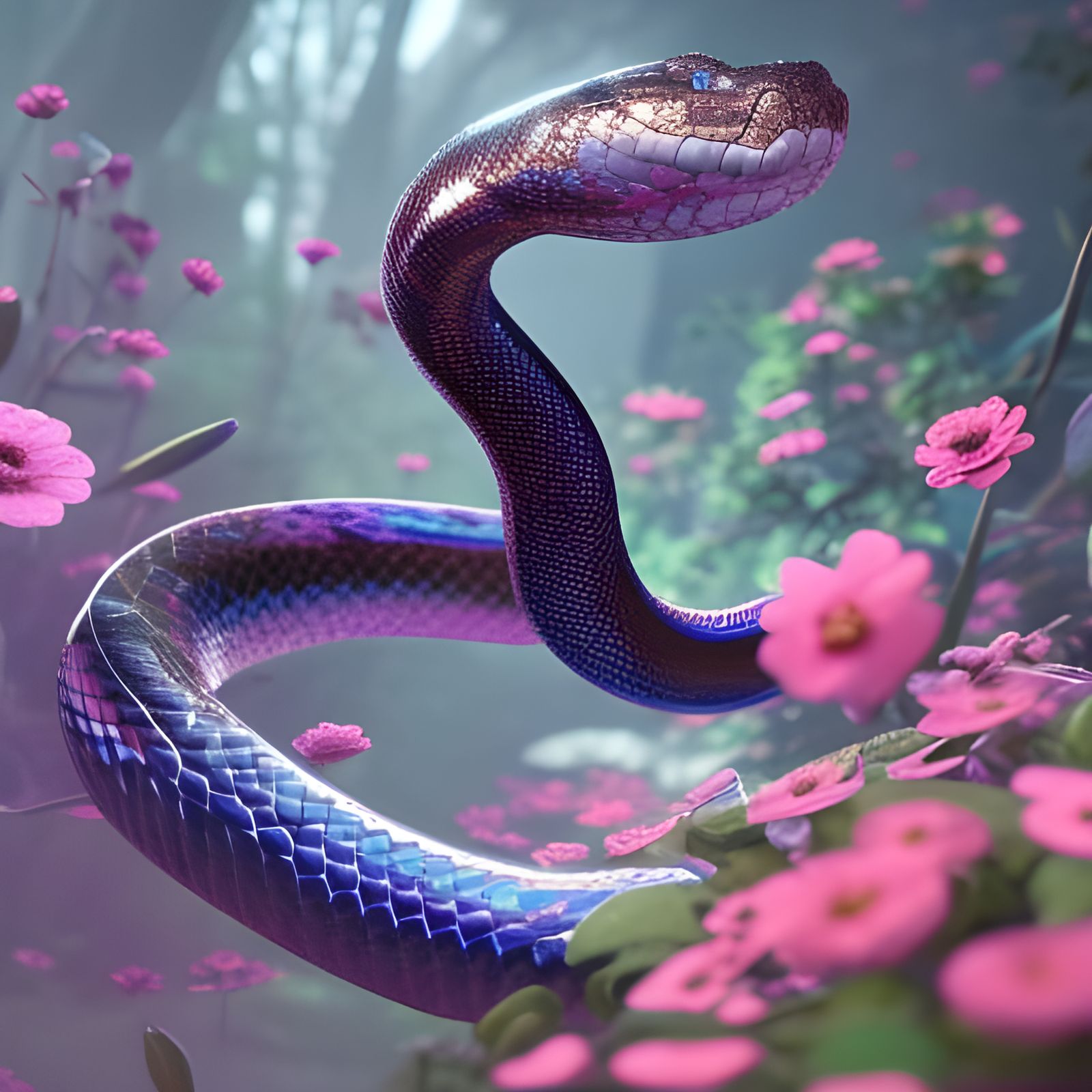 Beautiful snake - AI Generated Artwork - NightCafe Creator