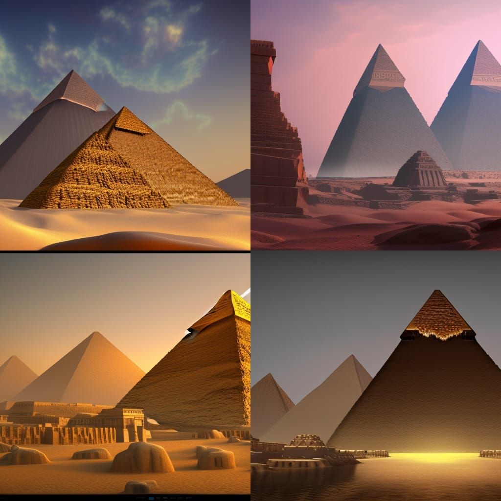 Ancient pyramids - AI Generated Artwork - NightCafe Creator