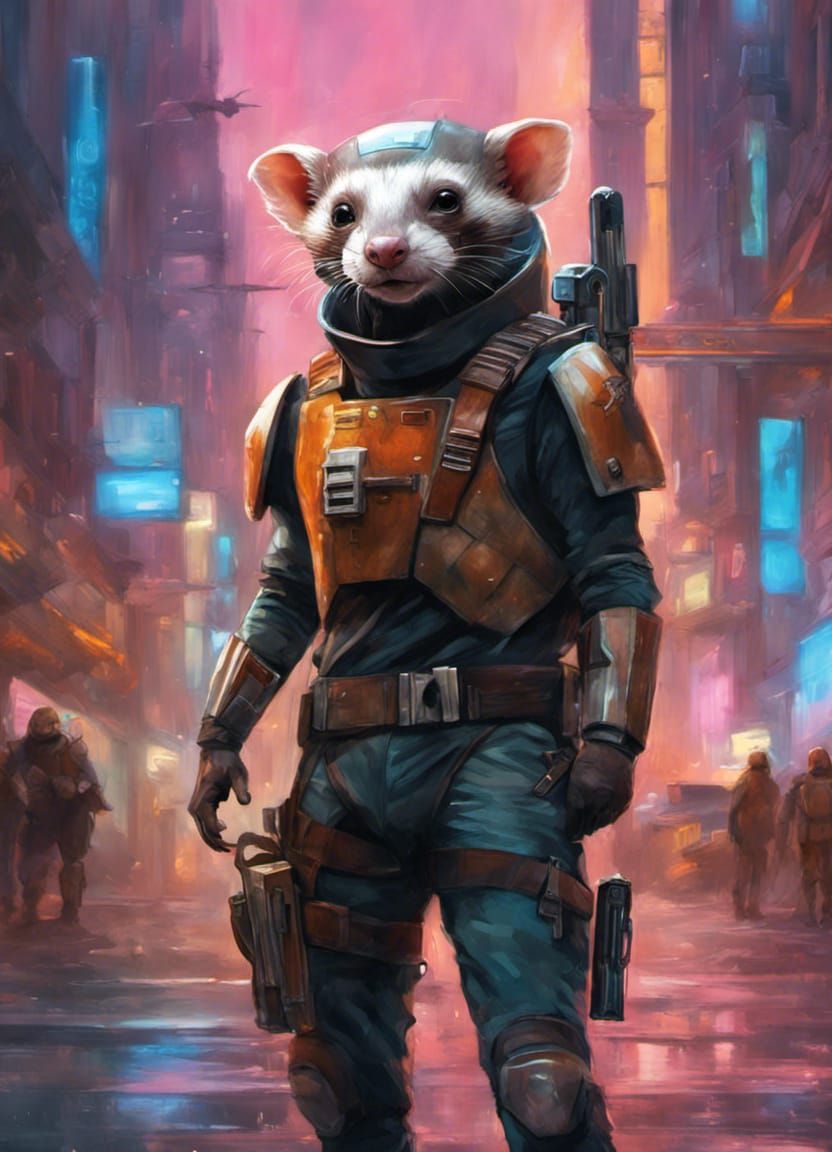 Boba Ferret in Coruscant - AI Generated Artwork - NightCafe Creator