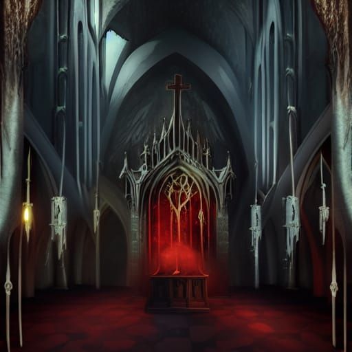 Bloody alter of the Unholy Vampyric Church - AI Generated Artwork ...