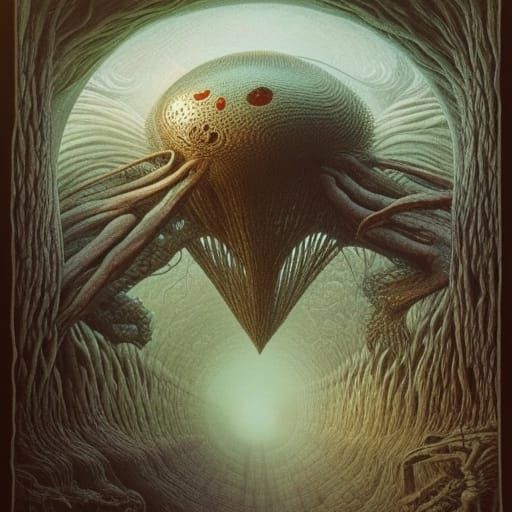 heart shaped toads, moebius, beksinski, toad, horror, amphibian - AI ...