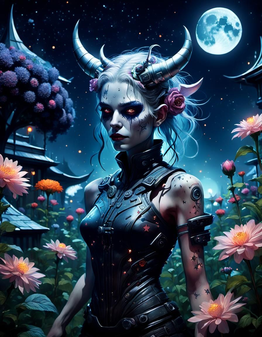 Cyberpunk demon - AI Generated Artwork - NightCafe Creator