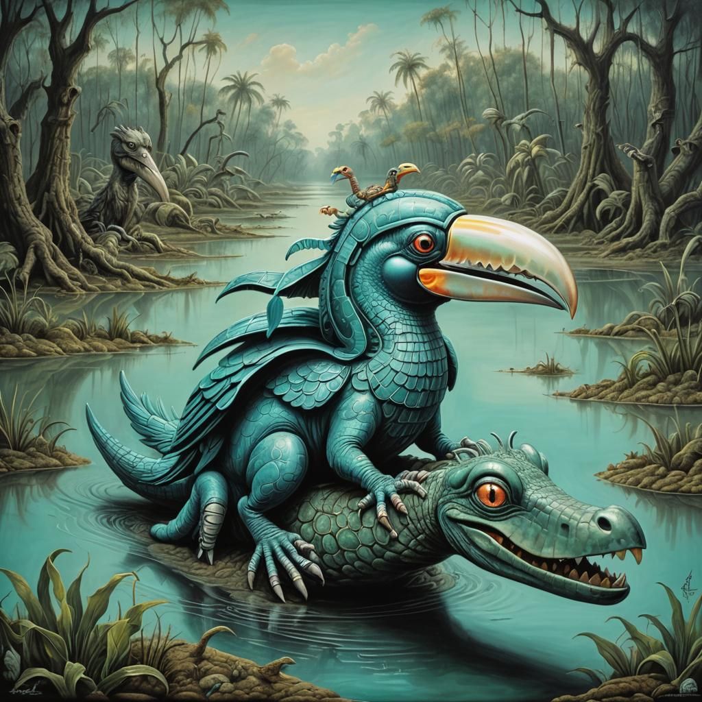 A Turquoise Toucan hitchin' A Ride - AI Generated Artwork - NightCafe ...