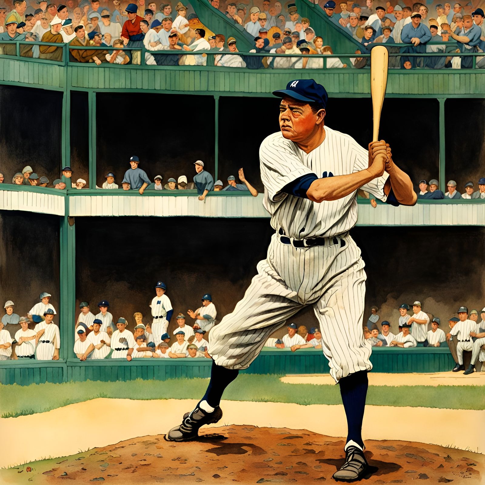 Babe Ruth - AI Generated Artwork - NightCafe Creator