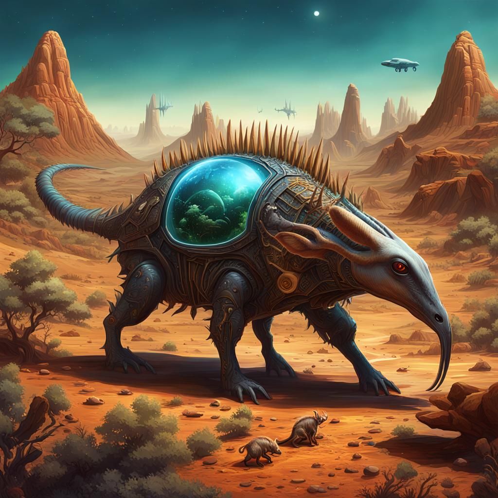 Otherworldly alien exoplanet, Ant Anteater Antelope Anteosaurus aliens ...