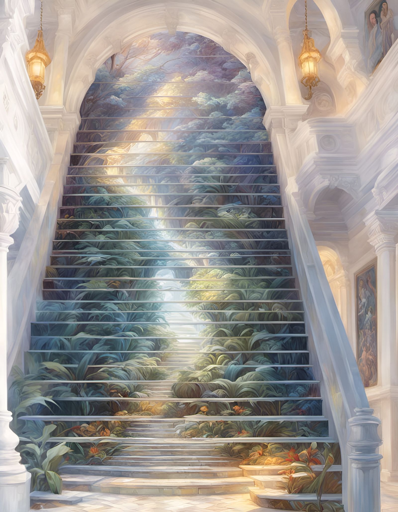 The Upward Stairs - AI Generated Artwork - NightCafe Creator