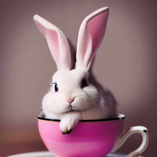 Rabbit Cup ! - AI Generated Artwork - NightCafe Creator