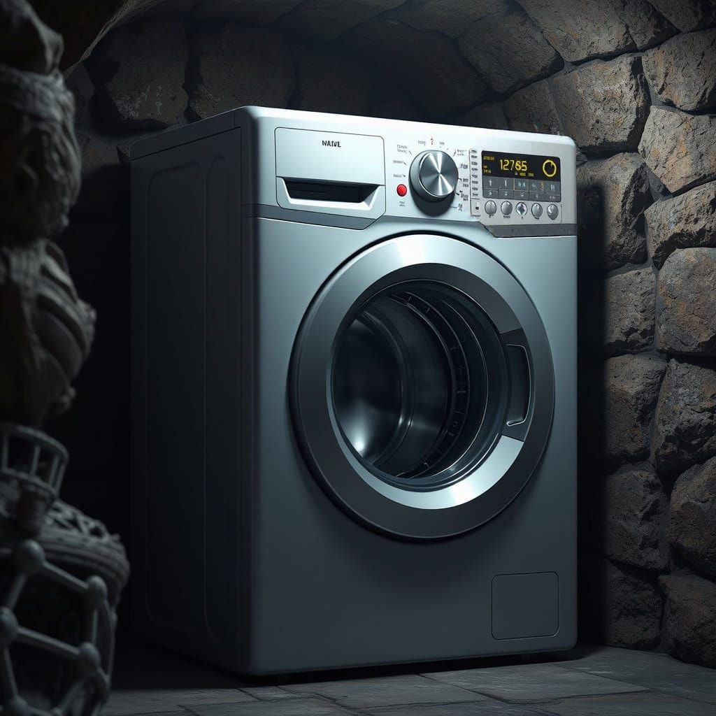 Yawning washing machine - Cyberpunk Washing Machine Confront...