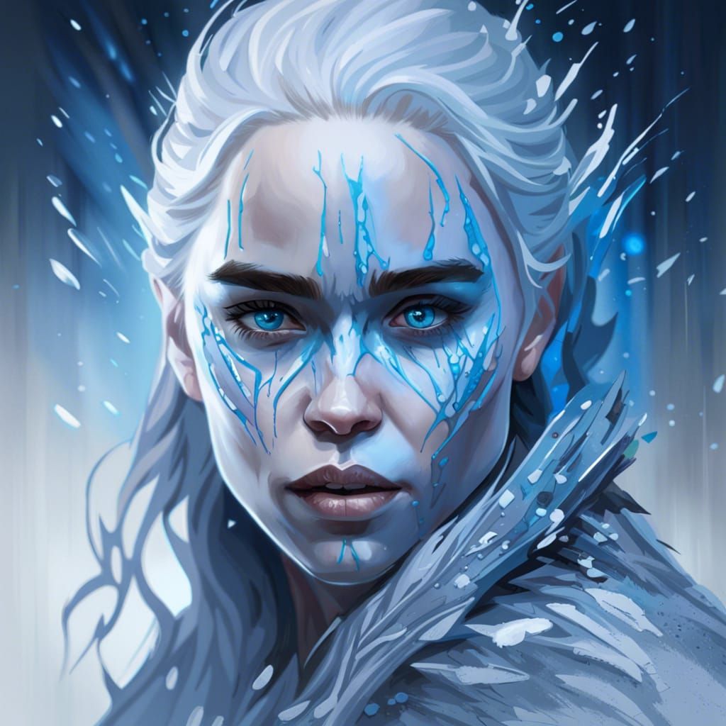 Deneris like a white walker - AI Generated Artwork - NightCafe Creator