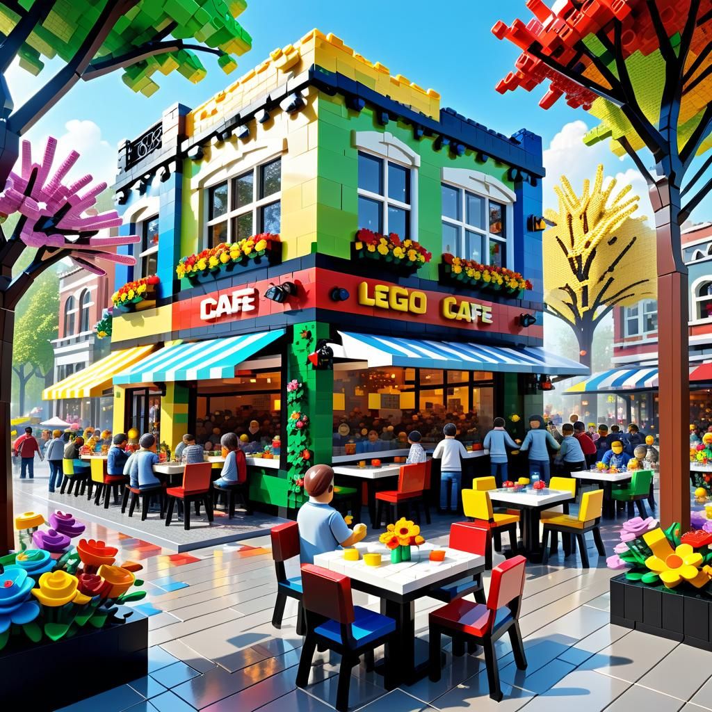 Lego Café - AI Generated Artwork - NightCafe Creator