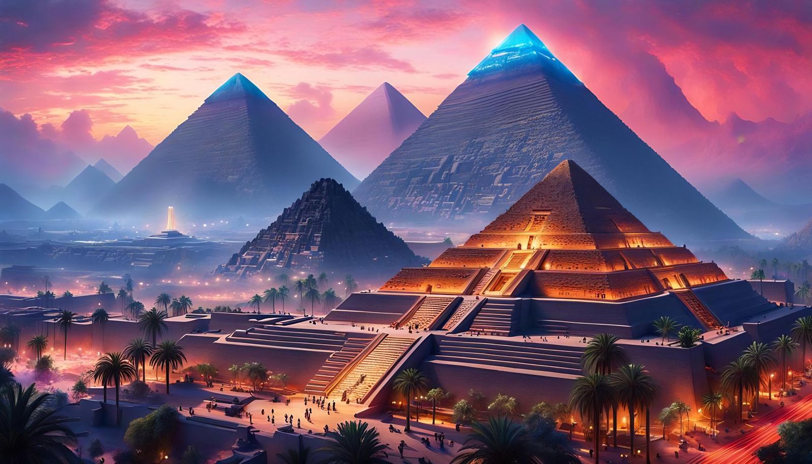Pyramids of another planet - AI Generated Artwork - NightCafe Creator