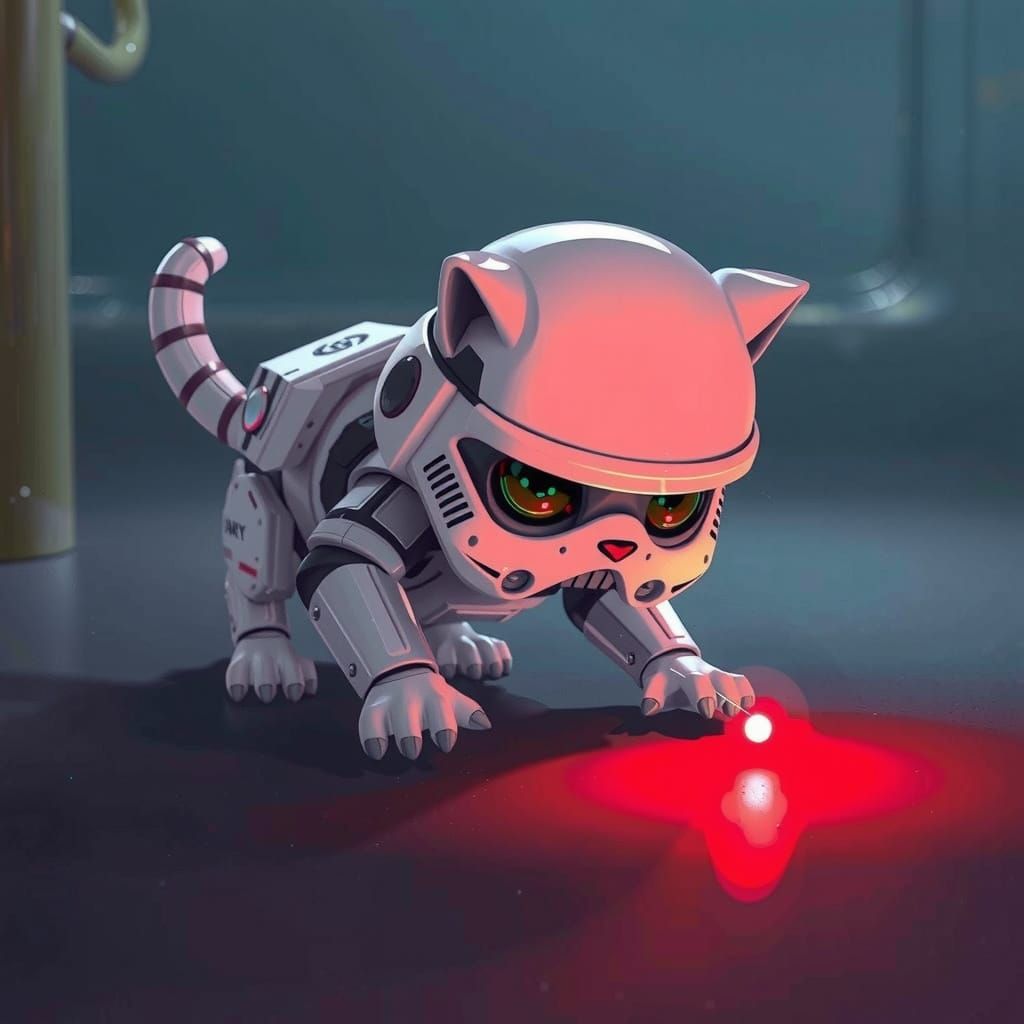 Stormtrooper Cat Faces Laser Pointer (based on @ArtMan1 cat)