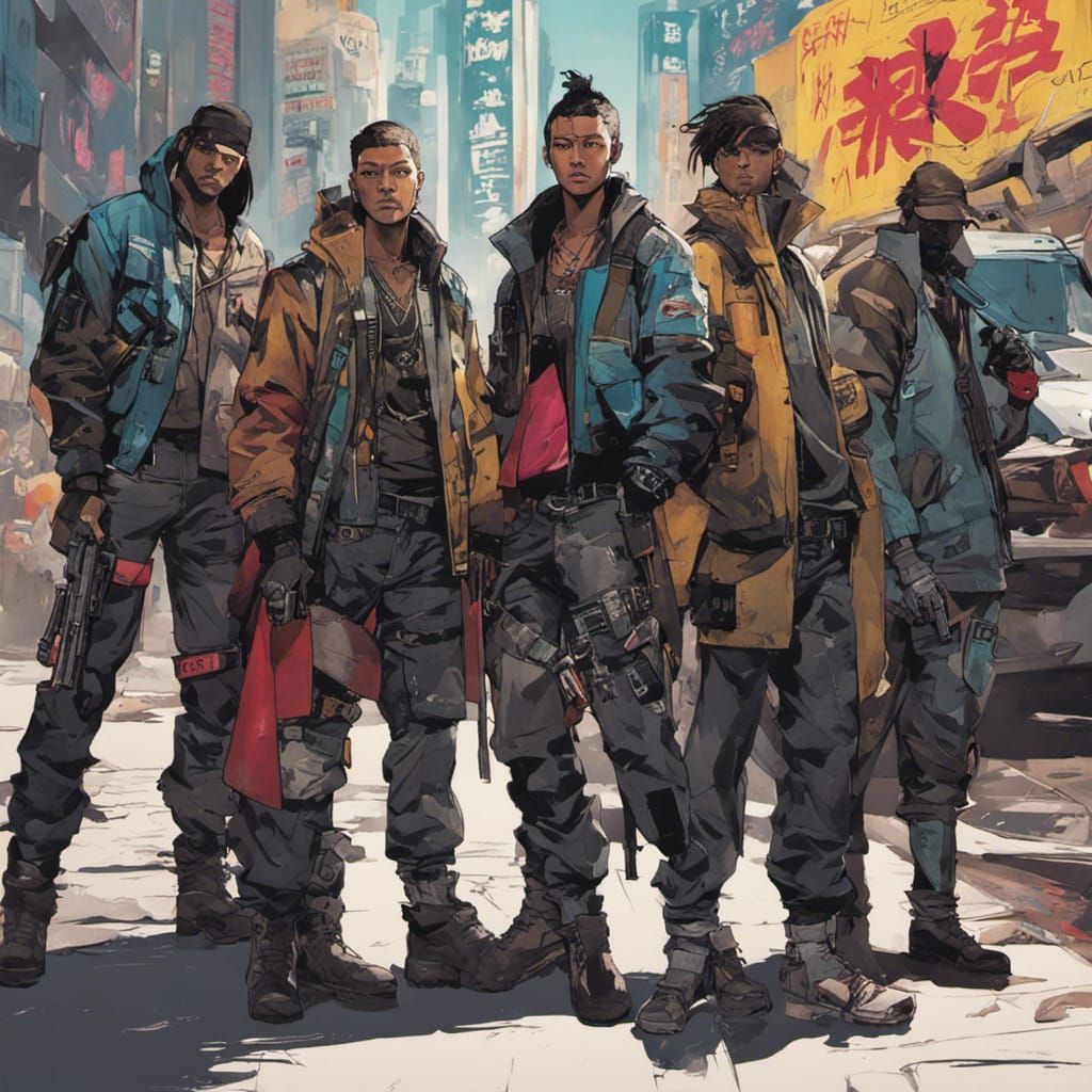 Tokyo Cyberpunk Gang - AI Generated Artwork - NightCafe Creator