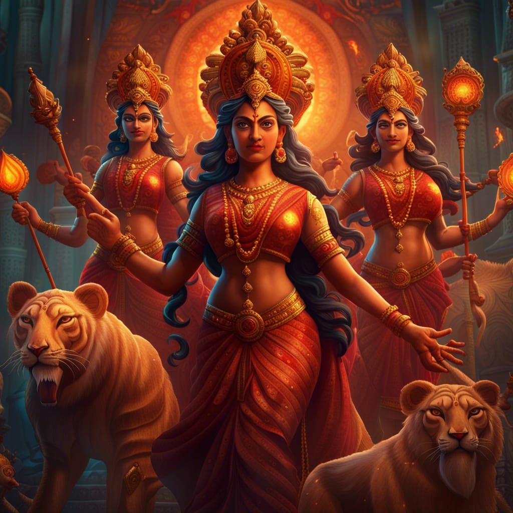 Maa Durga Avatars - AI Generated Artwork - NightCafe Creator