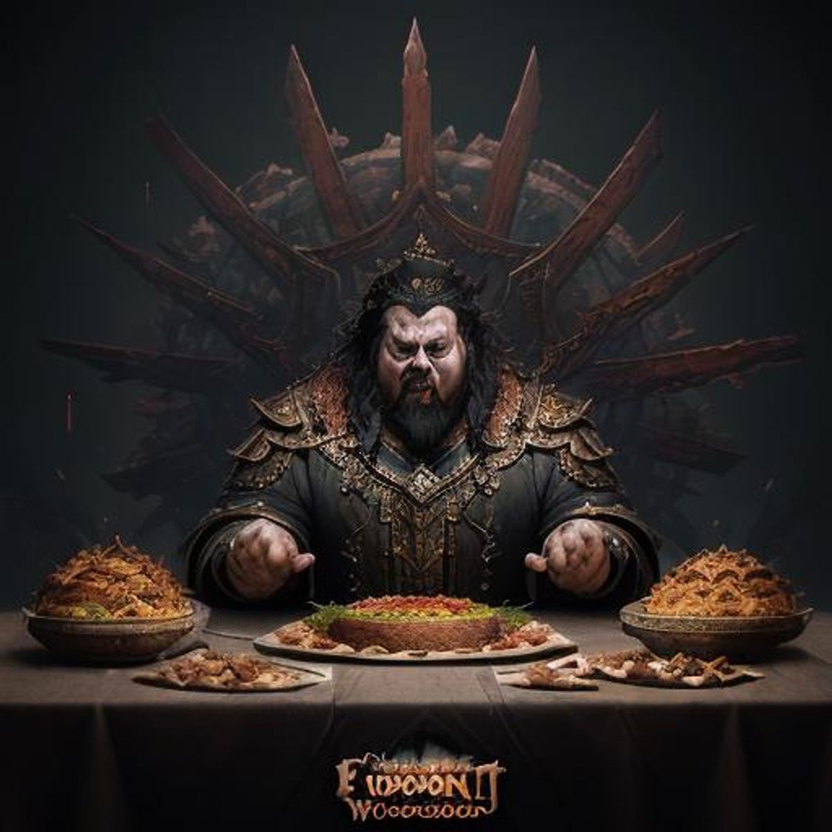 (Gluttony:3) Warrior king (food:2) - AI Generated Artwork - NightCafe ...