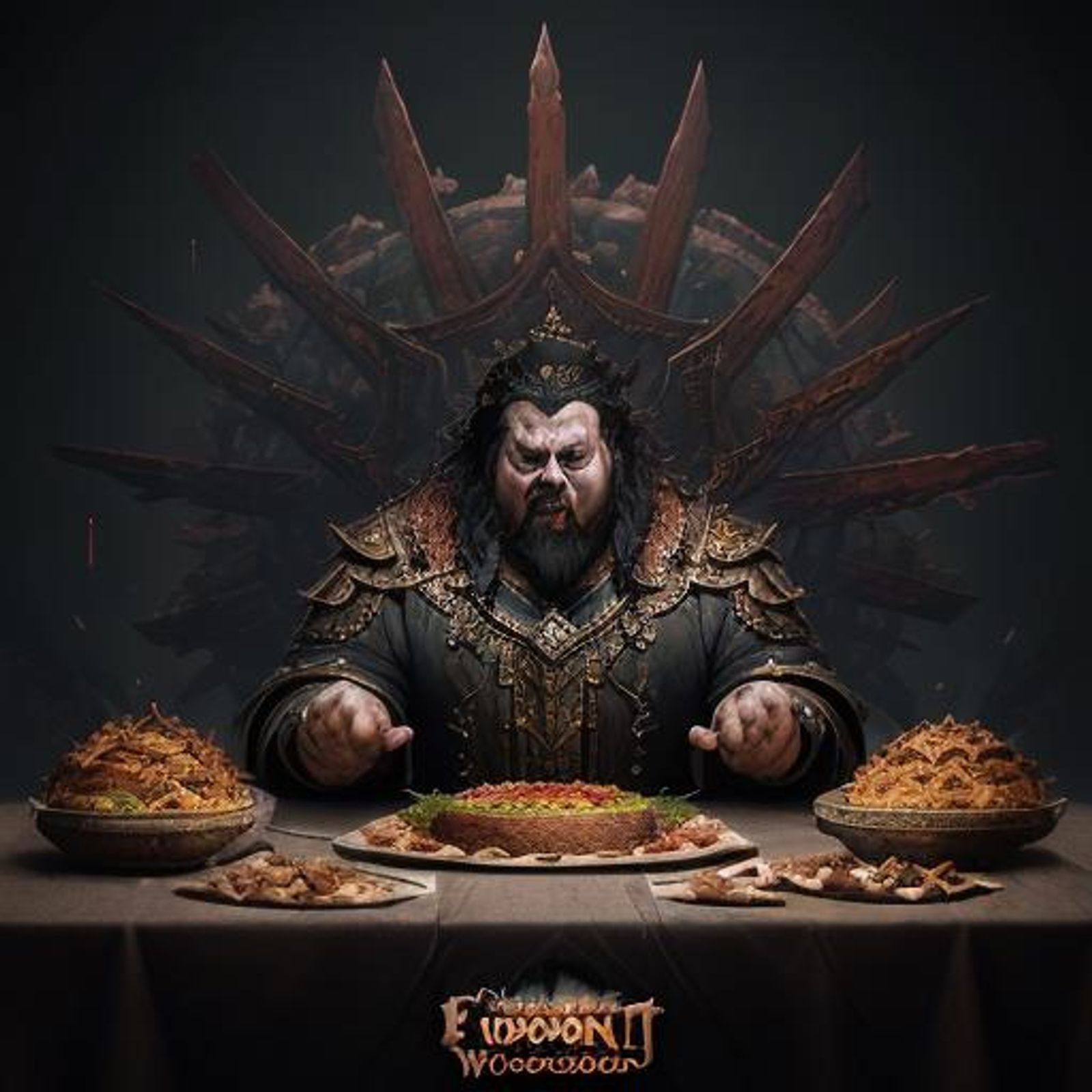 (Gluttony:3) Warrior king (food:2) - AI Generated Artwork - NightCafe ...