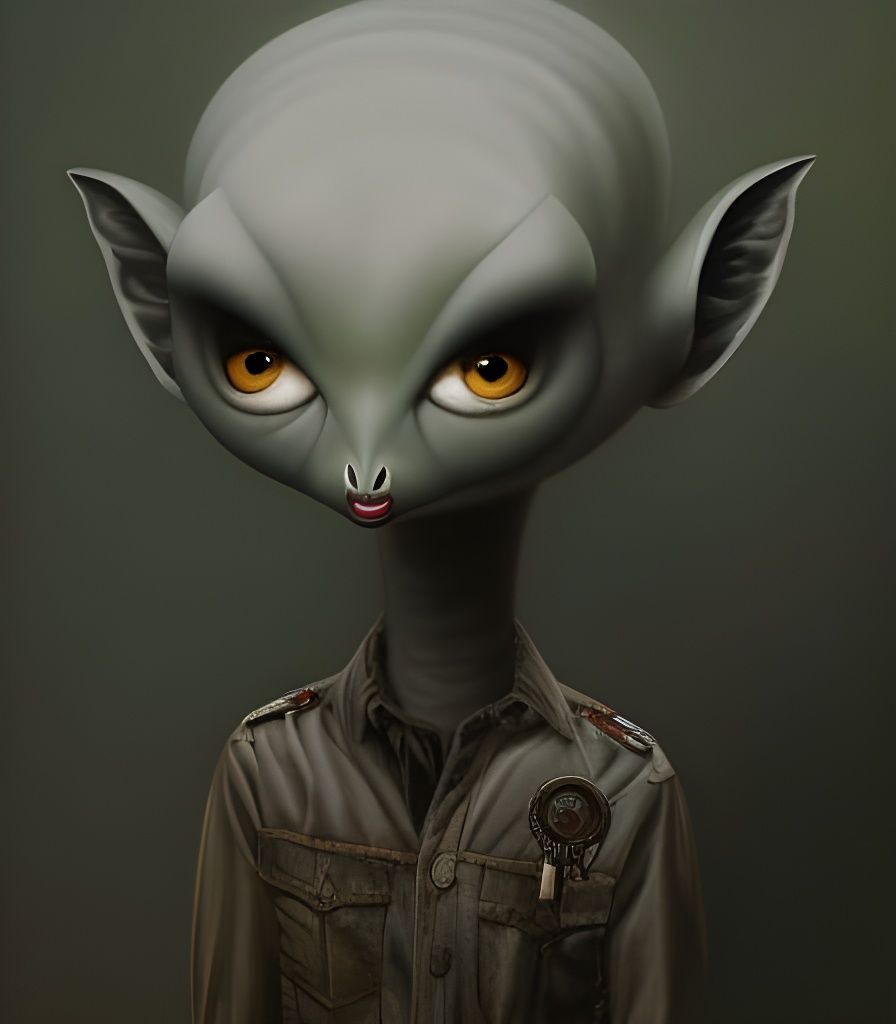 Humanoid alien - AI Generated Artwork - NightCafe Creator