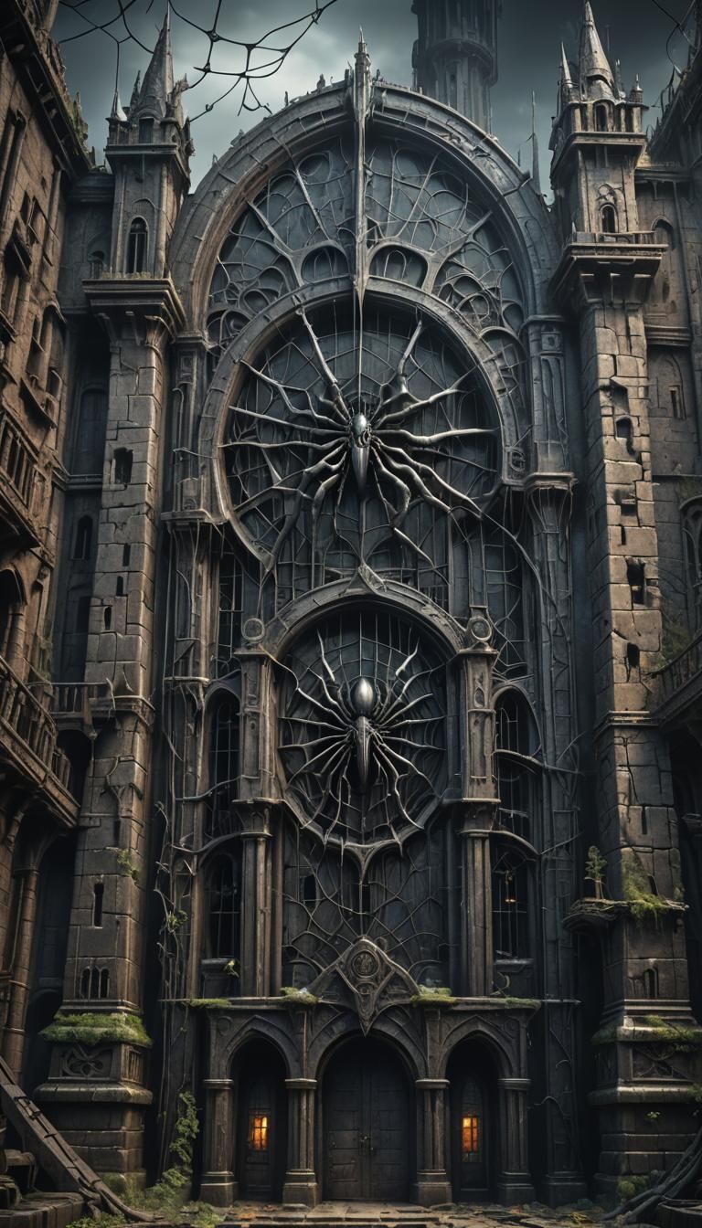Spider Castle - AI Generated Artwork - NightCafe Creator
