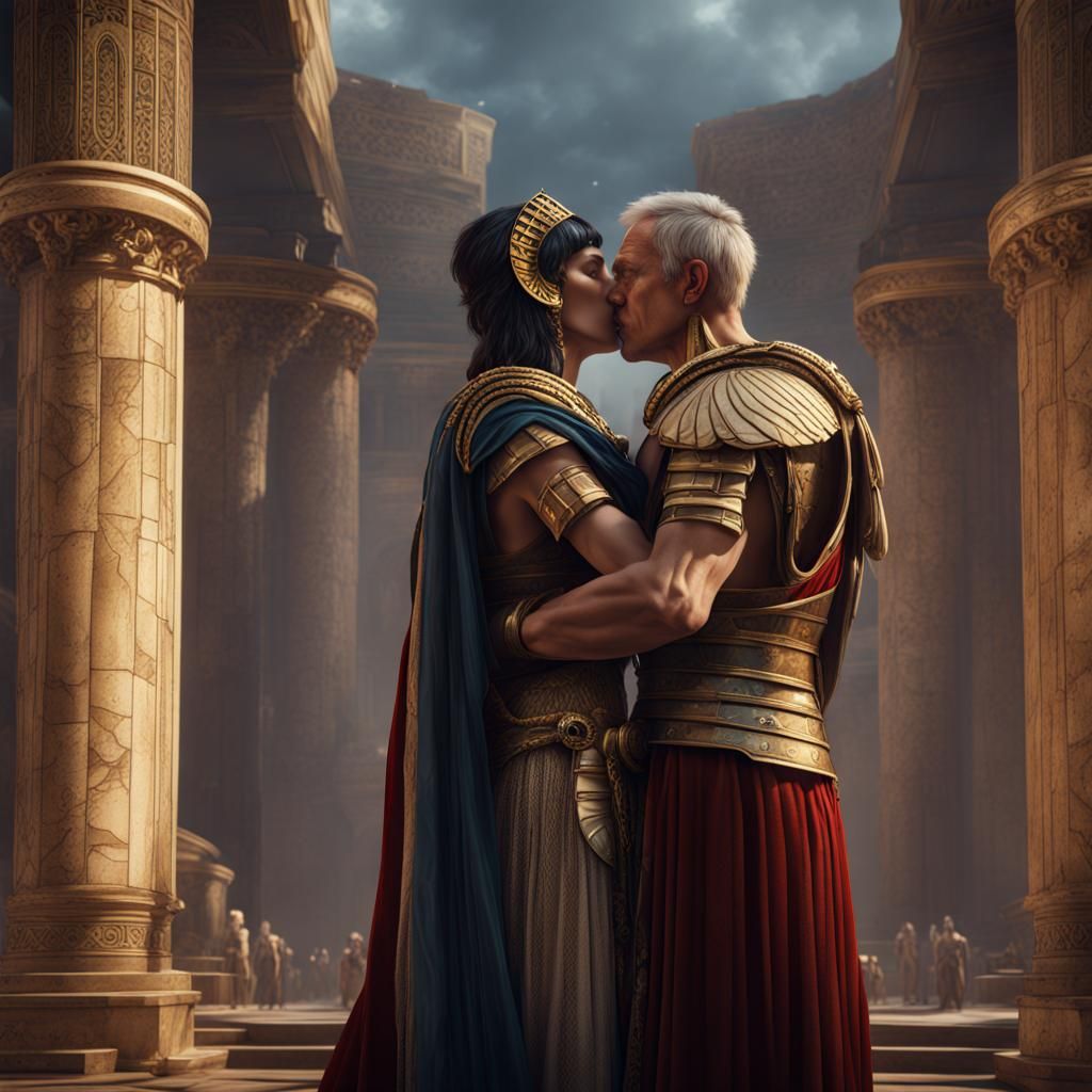 Julius Caesar and Cleopatra - AI Generated Artwork - NightCafe Creator